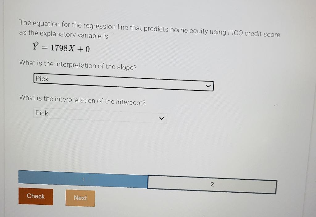 Solved The equation for the regression line that predicts | Chegg.com