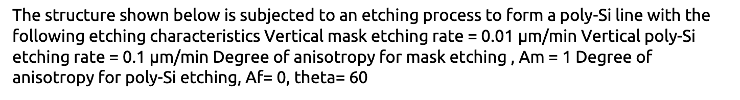 The structure shown below is subjected to an etching | Chegg.com