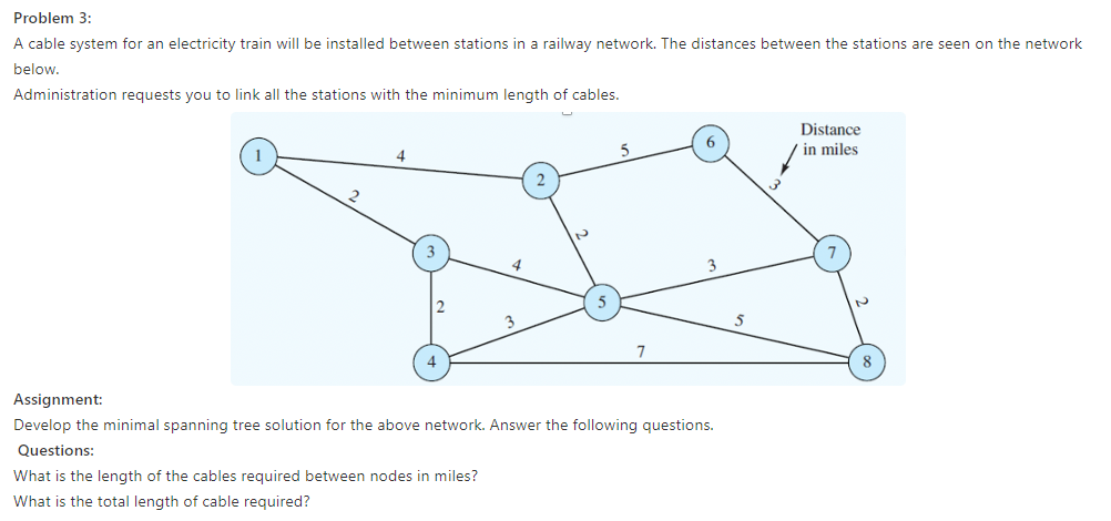 Solved Problem 3: A cable system for an electricity train | Chegg.com