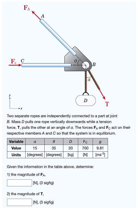 Solved Two separate ropes are independently connected to a | Chegg.com