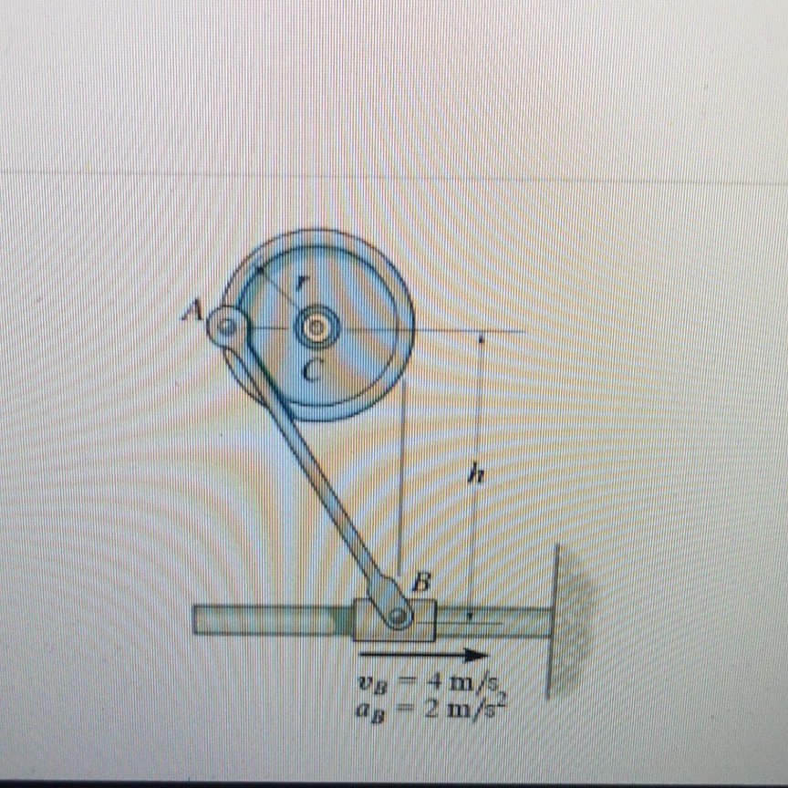 Solved 180 mm and h The slider block has the motion shown. | Chegg.com