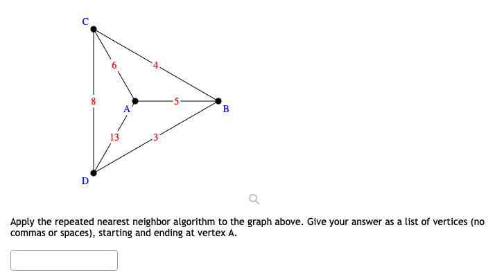 Solved Apply the repeated nearest neighbor algorithm to the | Chegg.com