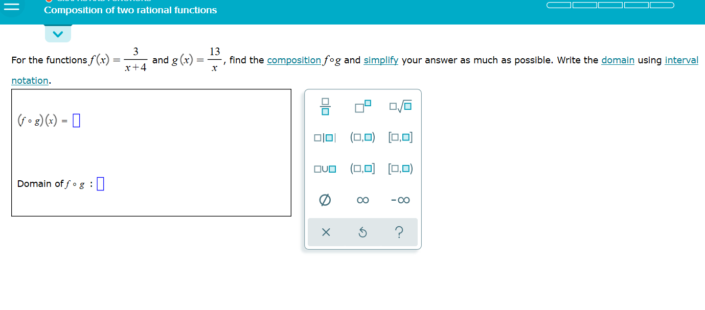 Solved TThe domain has three answers split by the U symbol. | Chegg.com