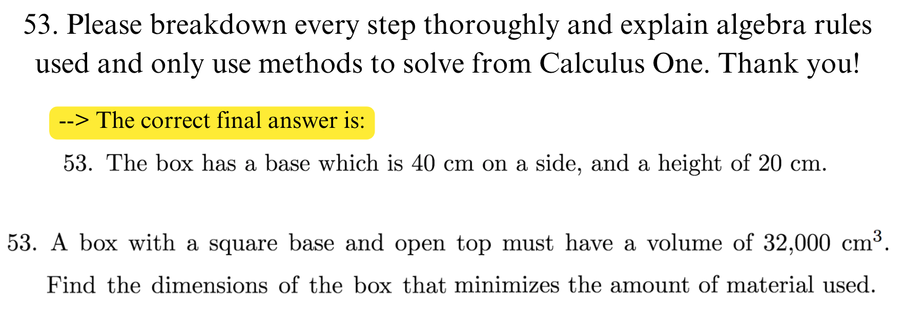 Solved 53. Please breakdown every step thoroughly and | Chegg.com