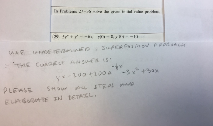 Solved In Problems 27-36 solve the given initial-value | Chegg.com