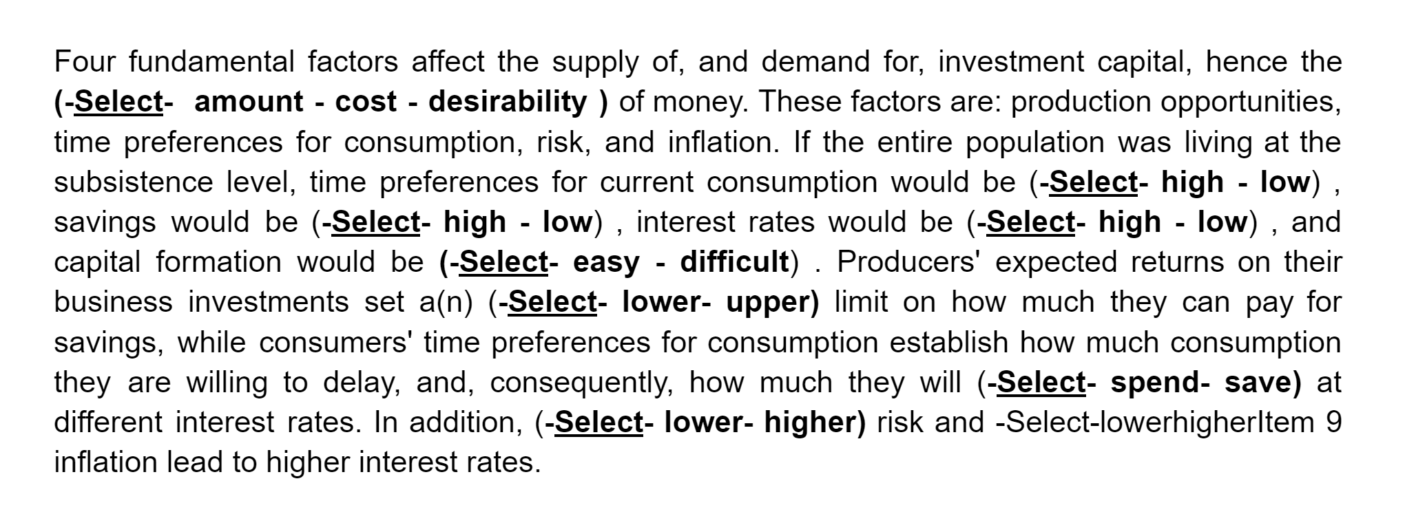 Solved Four fundamental factors affect the supply of, and | Chegg.com