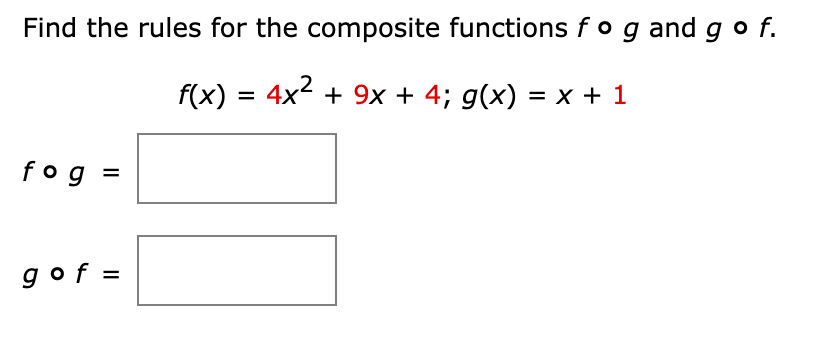 Solved Find the functions f + g, f- g, fg, and f g f(x) = x | Chegg.com