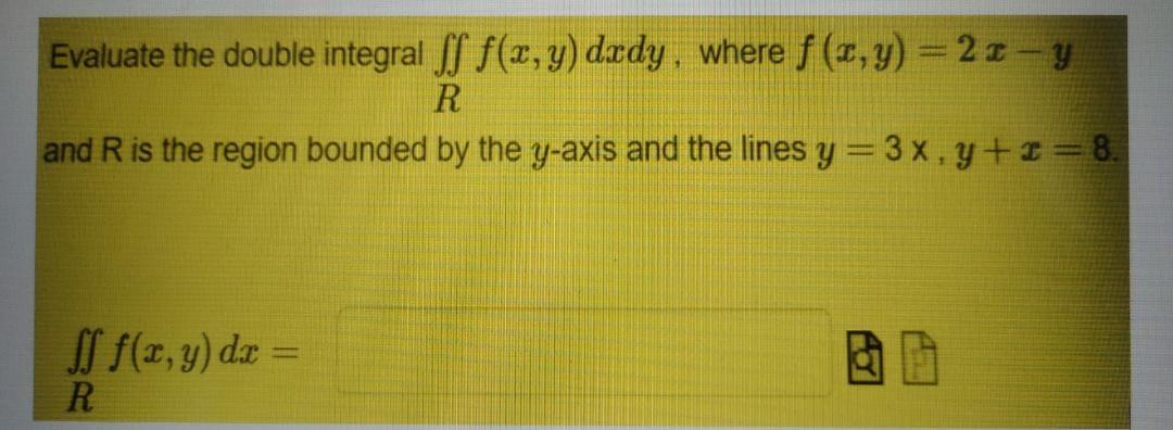 Solved Evaluate the double integral ∬Rf(x,y)dxdy∬Rf(x,y)dxdy | Chegg.com