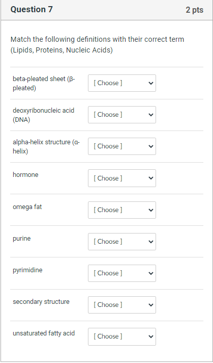 Solved Match the following definitions with their correct | Chegg.com