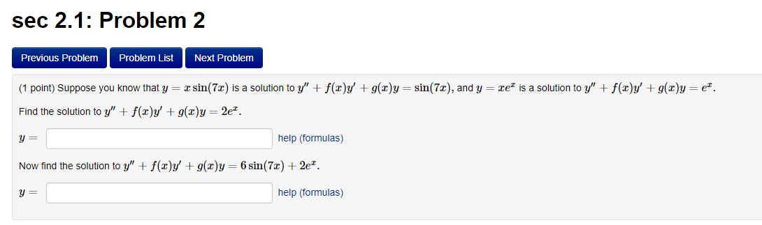 Solved sec 2.1: Problem 2 Previous Problem Problem List Next | Chegg.com