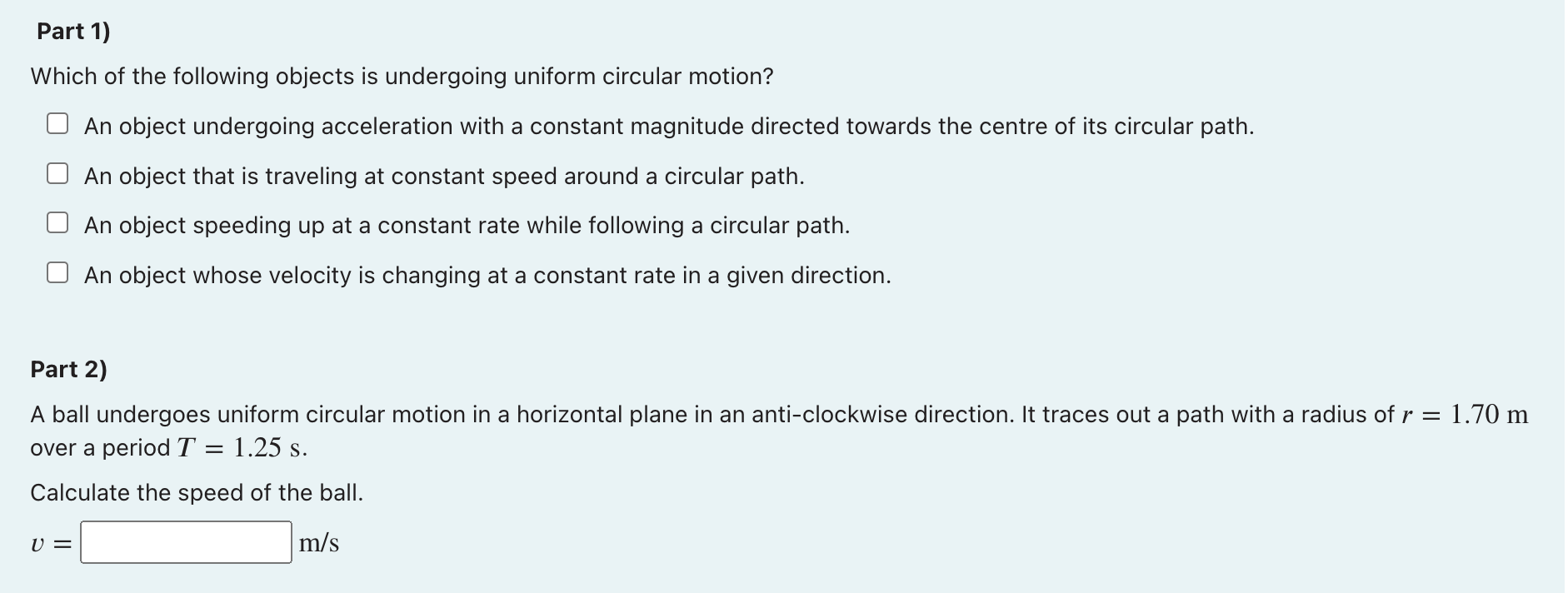 Solved Part 1) Which of the following objects is undergoing | Chegg.com