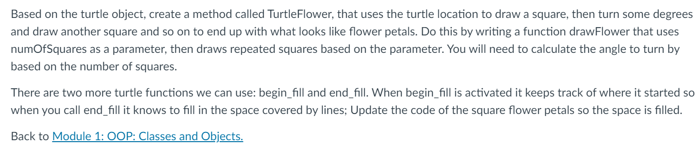 Solved Based on the turtle object, create a method called | Chegg.com