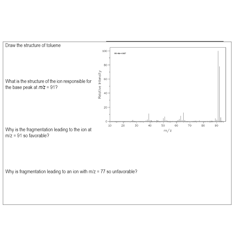 Solved Draw the structure of toluene 100 HS-NW-0067 80 What | Chegg.com