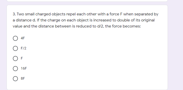 Solved 3. Two small charged objects repel each other with a | Chegg.com