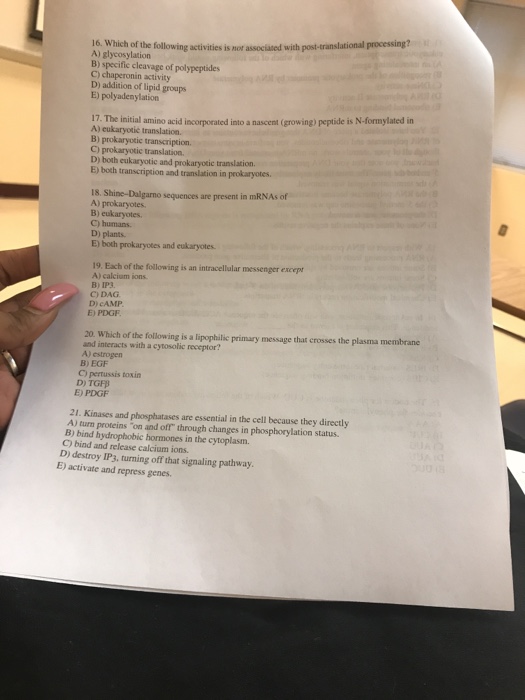 Solved Please answer all questions given in this test. ALL | Chegg.com