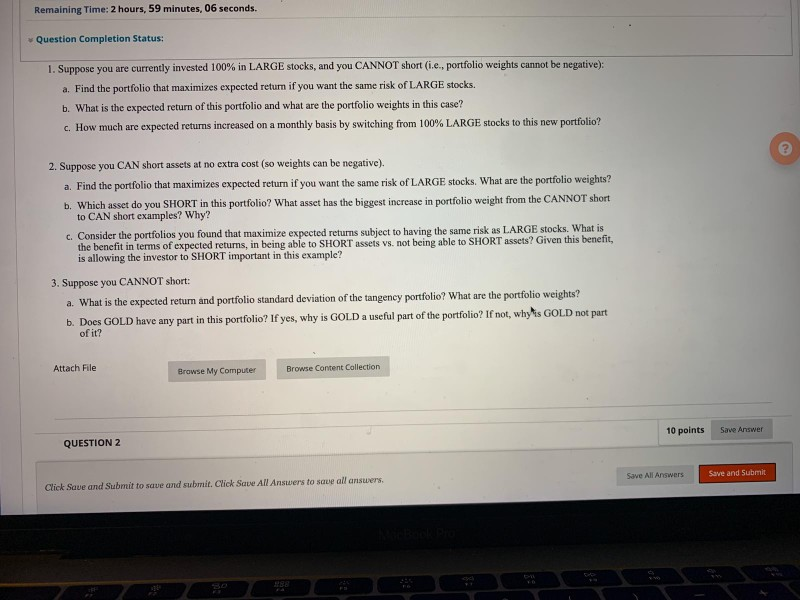 Question Completion Status: QUESTION 1 10 points Save | Chegg.com