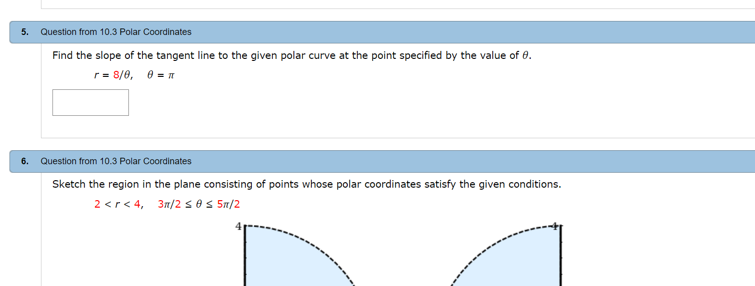 Solved 5. Question from 10.3 Polar Coordinates Find the | Chegg.com