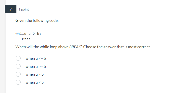Solved 1 point Given the following code, how many iterations | Chegg.com