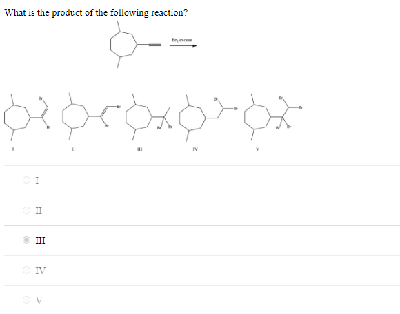 Solved What is the product of the following reaction? hr; | Chegg.com