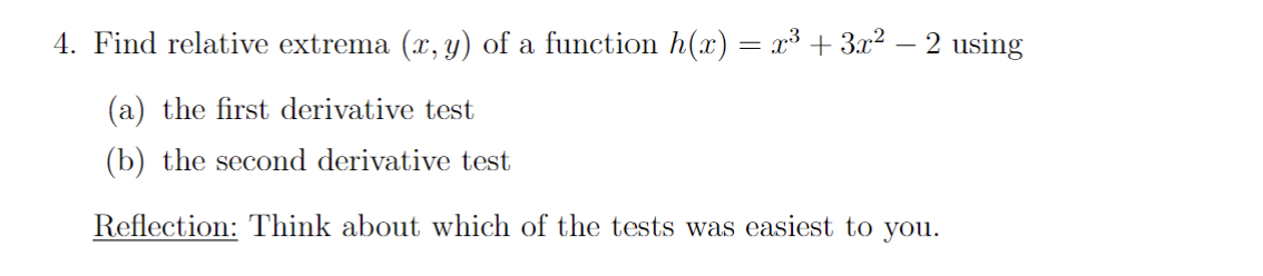Solved 4. Find relative extrema (x,y) of a function | Chegg.com