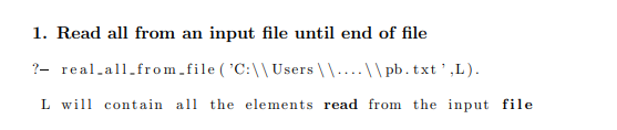 Solved 1. Read all from an input file until end of file ?- | Chegg.com