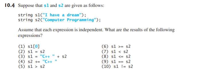 Solved 10.4 Suppose that sl and s2 are given as follows: | Chegg.com