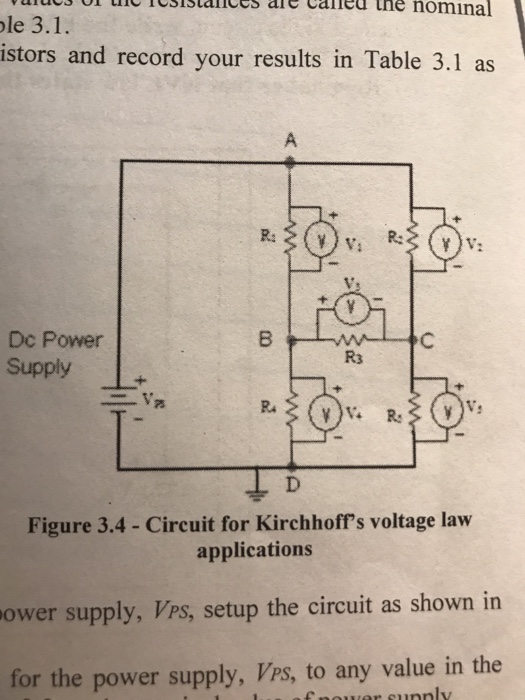 Solved Using the measured values of the resistors and power | Chegg.com