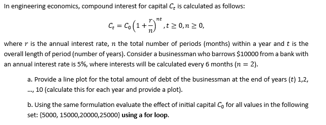 Solved In engineering economics, compound interest for | Chegg.com