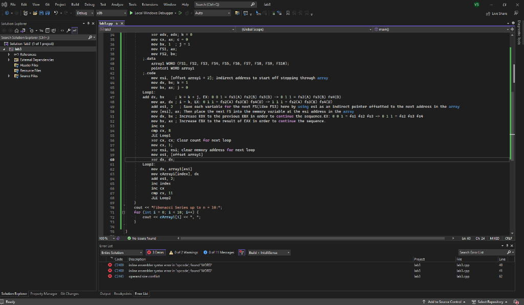 Solved I tried doing this by myself with C++ inline assembly | Chegg.com