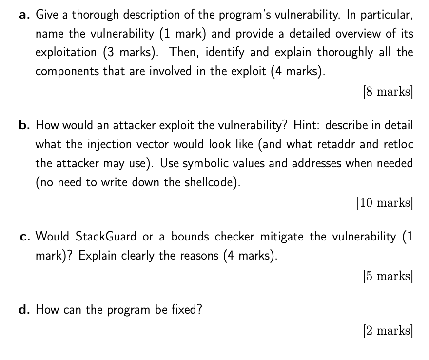 Solved 4 Consider The Following C Code Fragment 1 Int 2
