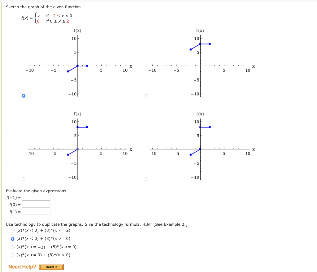 Solved Sketch the graph of the given function. f(x)={x8 if | Chegg.com