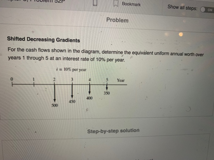 Solved Bookmark Show all steps:ON Problem Shifted Decreasing | Chegg.com