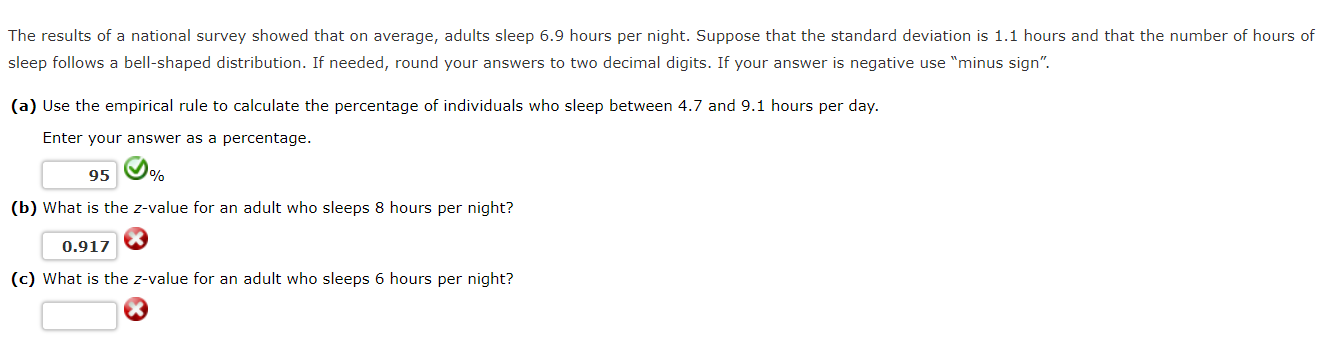 Solved The results of a national survey showed that on | Chegg.com