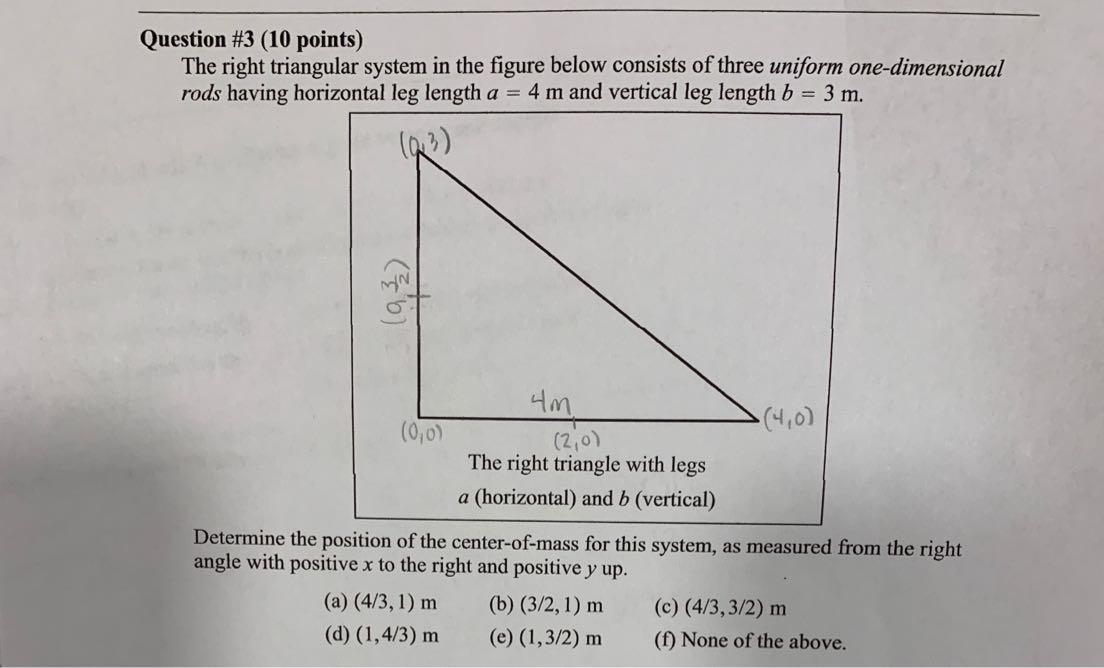 Solved Question #3 (10 points) The right triangular system | Chegg.com