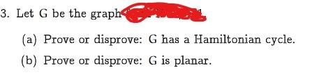 Let G be the graph (a) Prove or disprove: G has a | Chegg.com