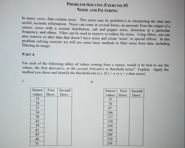 Solved PROBLEM-SOLVING EXERCISE #5 NOISE AND FILTERING In | Chegg.com