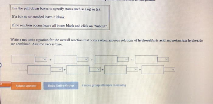 Solved Net Ionic Equations with Acids and Bases Dissociate | Chegg.com