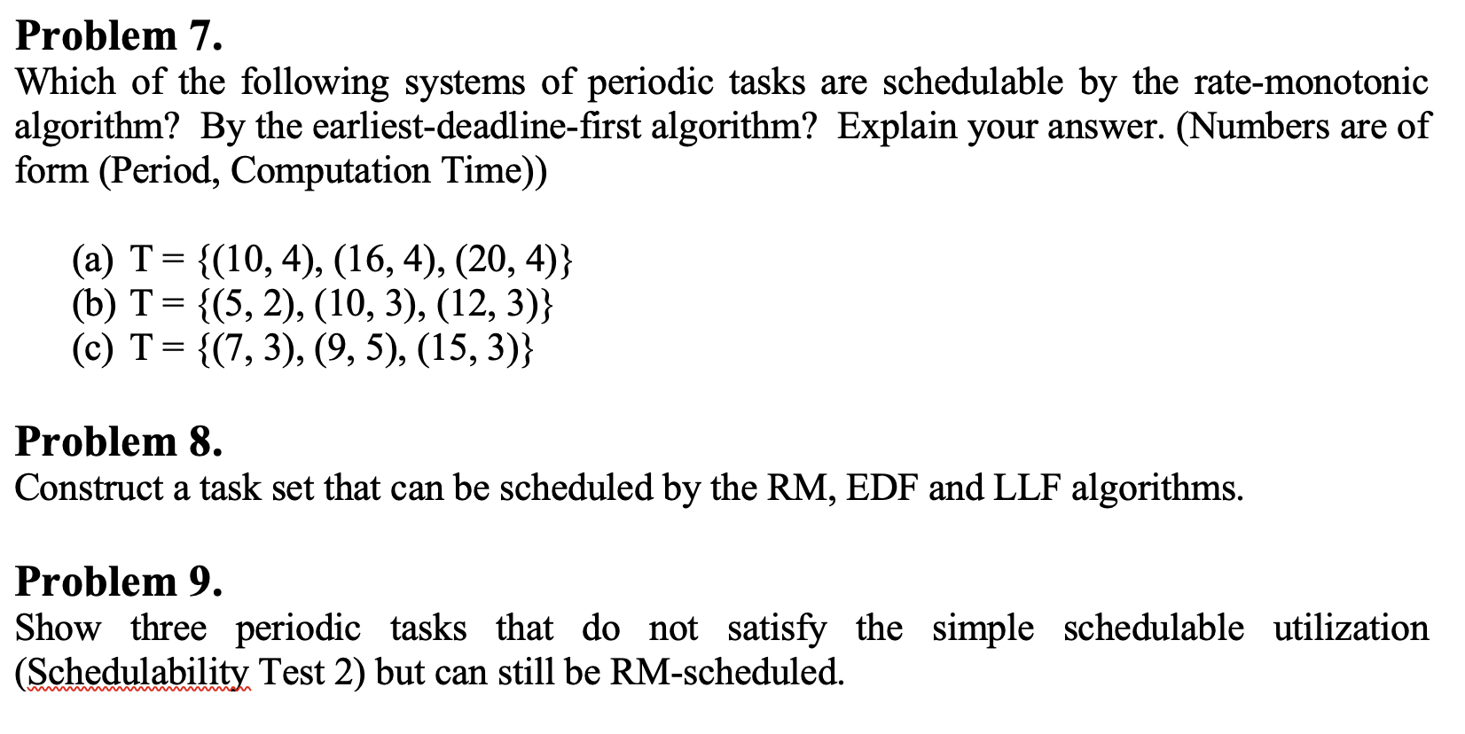 Solved Problem 7. Which of the following systems of periodic | Chegg.com
