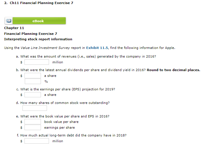 2. Ch11 Financial Planning Exercise 7 Chapter 11 | Chegg.com