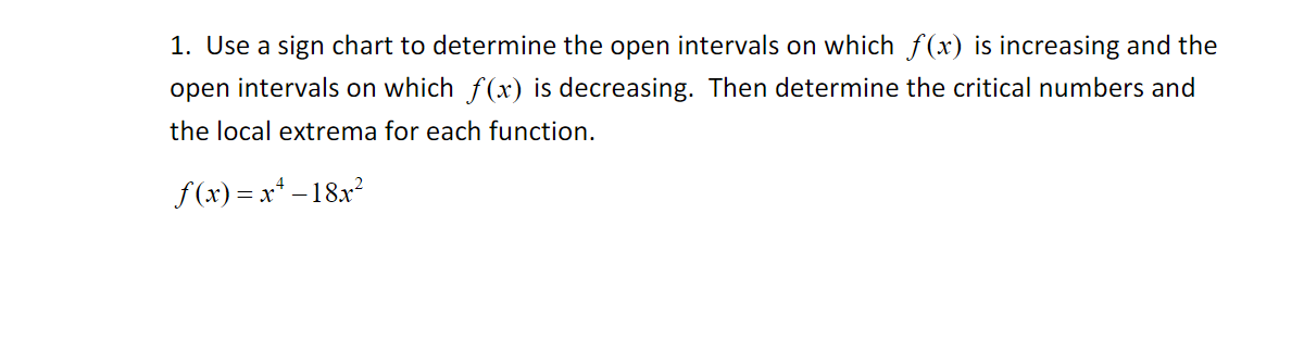 Solved CALC. Question 1 : (First Derivative) | Chegg.com