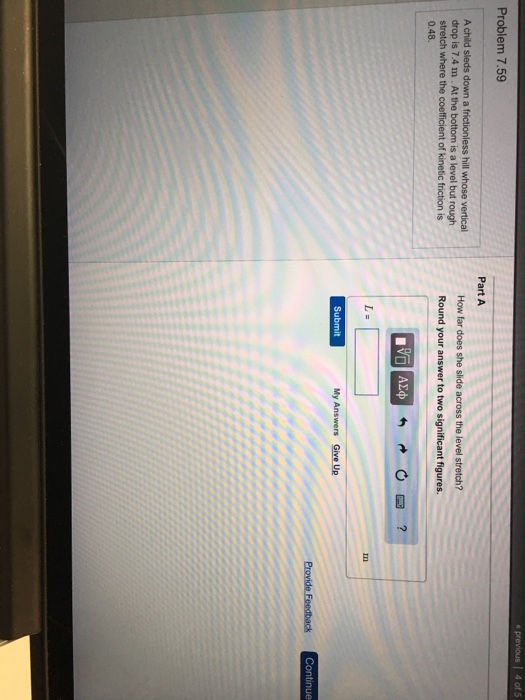 Solved A child sleds down a frictionless hill whose vertical | Chegg.com