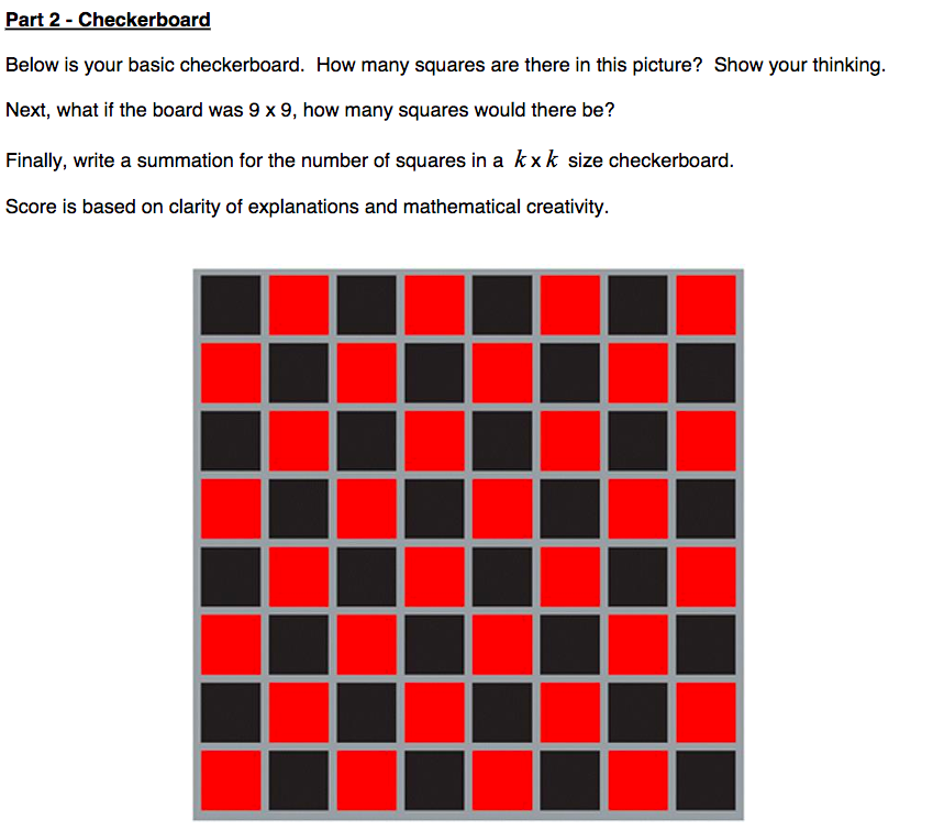 Solved Part 2 - Checkerboard Below is your basic | Chegg.com
