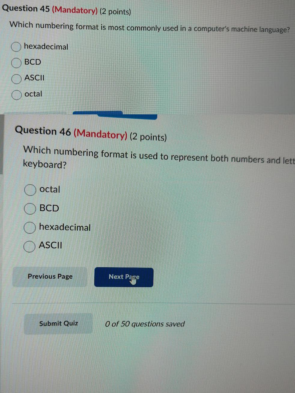 Solved Question 45Which numbering format is most commonly | Chegg.com