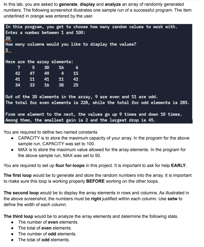 Solved In this lab, you are asked to generate, display and | Chegg.com
