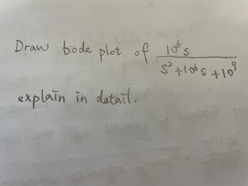 Solved Draw bode plot of 10's s²+10bs +10% explain in | Chegg.com