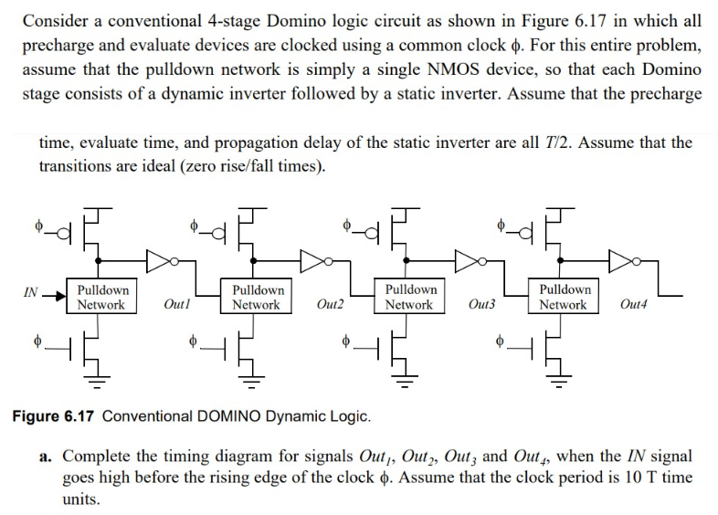 Solved Consider a conventional 4-stage Domino logic circuit | Chegg.com