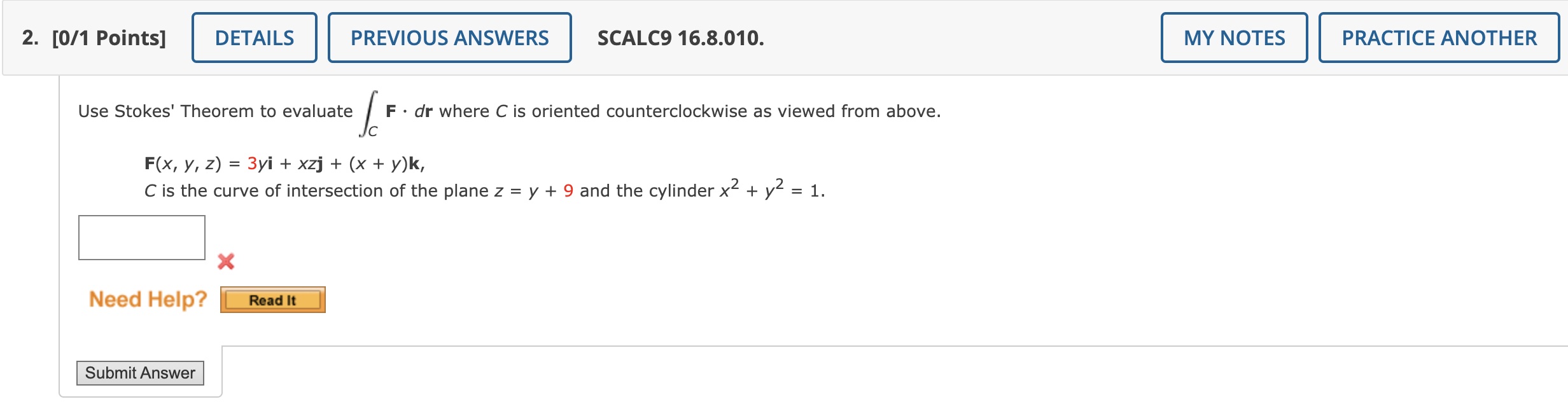 Solved 2. [0/1 Points] DETAILS PREVIOUS ANSWERS SCALC9 | Chegg.com