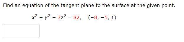 Solved Find an equation of the tangent plane to the surface | Chegg.com