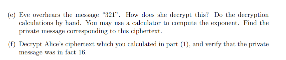 Solved Alice wants to send Bob an encrypted message and they | Chegg.com
