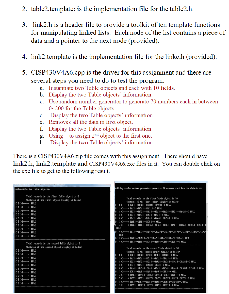 Solved The main focus of this assignment is chained hash and | Chegg.com